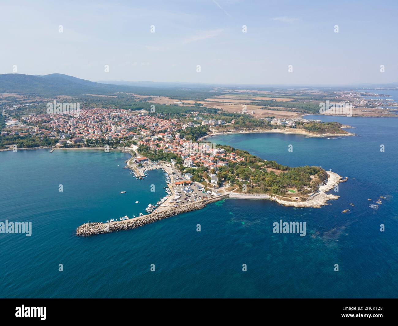 Aerial view of Town of Tsarevo, Burgas Region, Bulgaria Stock Photo - Alamy