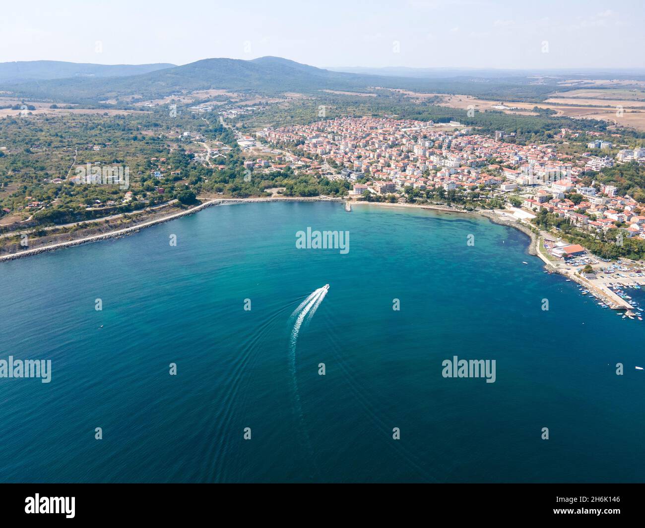 Aerial view of Town of Tsarevo, Burgas Region, Bulgaria Stock Photo - Alamy