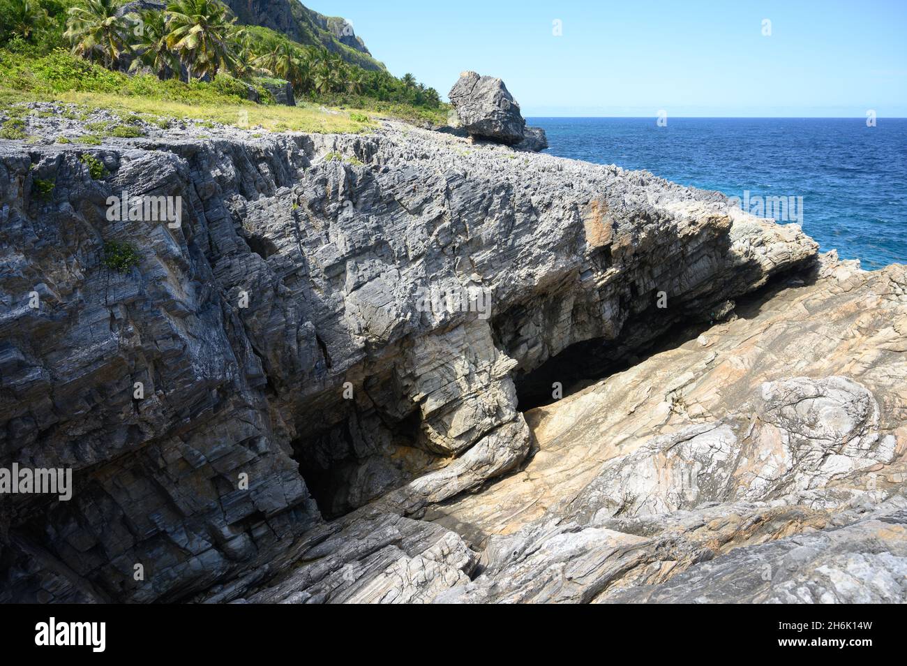 This photo shows how a rock protrudes from the fabulous jungle of the ...