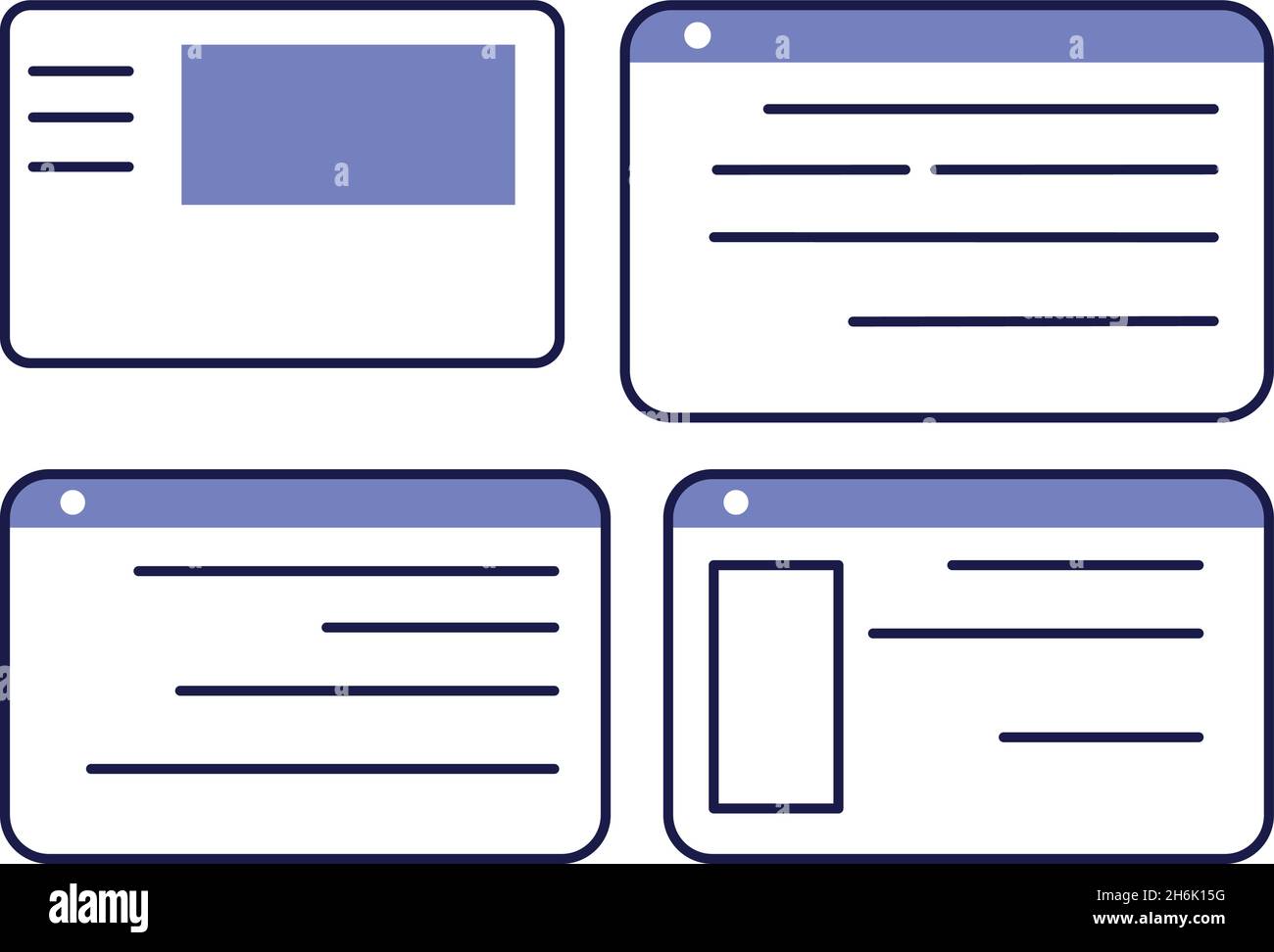 Data frame set. Different views of information. Dashboard icon Stock ...