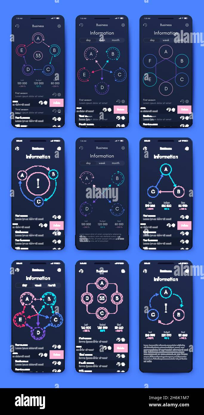 Vector graphics infographics with mobile phone. Template for creating ...