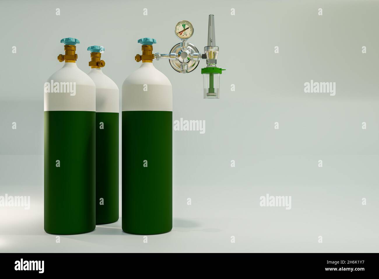 oxygen tank on white background, 3d illustration rendering Stock Photo ...