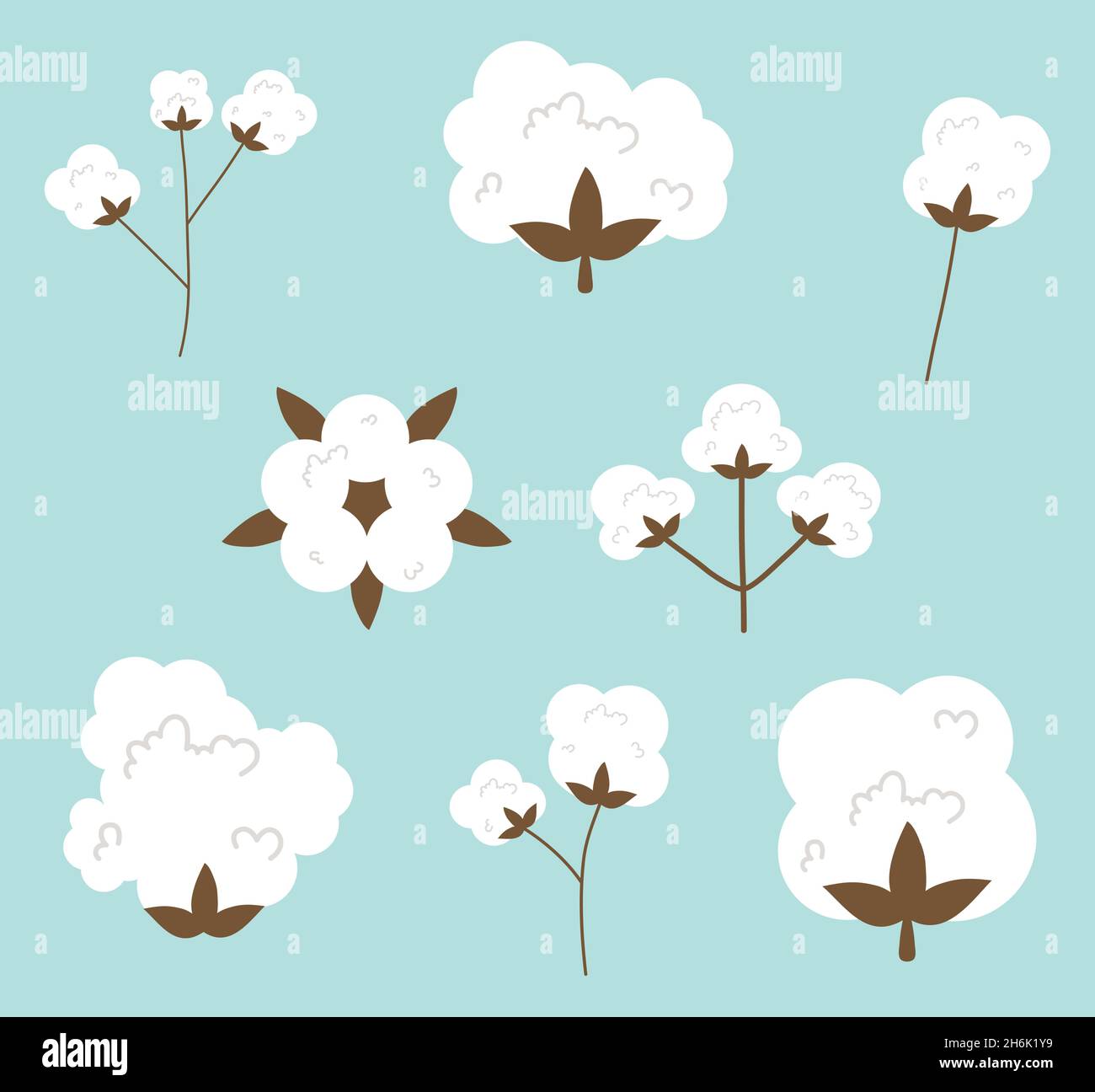 cotton bolls icon set design Stock Vector Image & Art - Alamy
