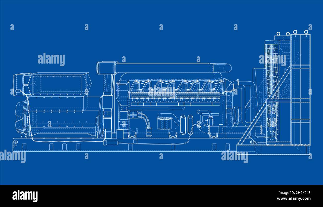 Large industrial diesel generator Stock Photo - Alamy