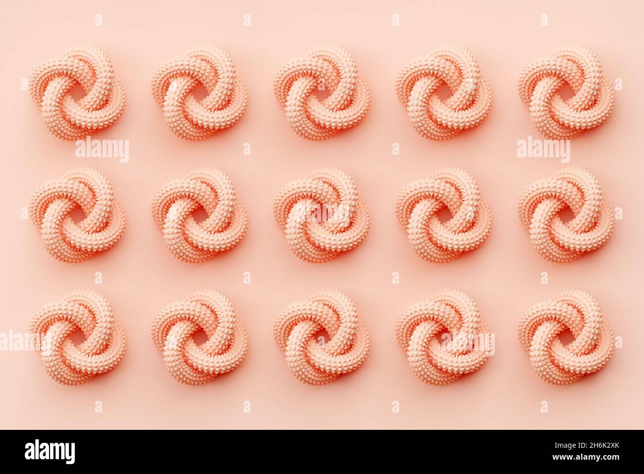 3d illustration set of abstract monochrome volumetric figures covered ...