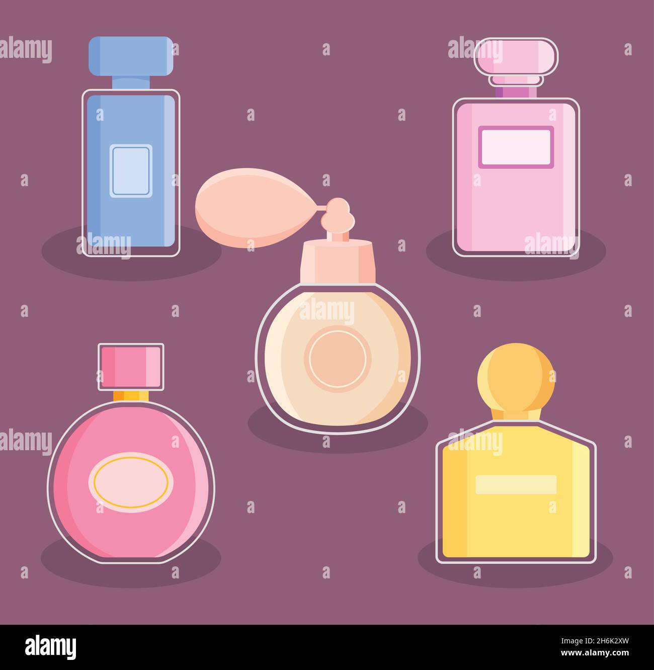 fragance bottles icon set design Stock Vector Image & Art - Alamy