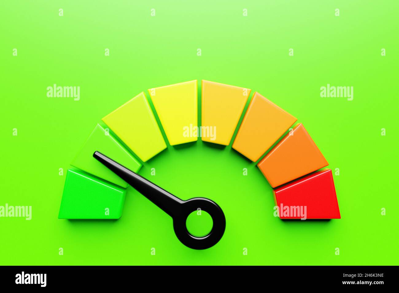 3d illustration of a bright instrument panel depicting values from ...
