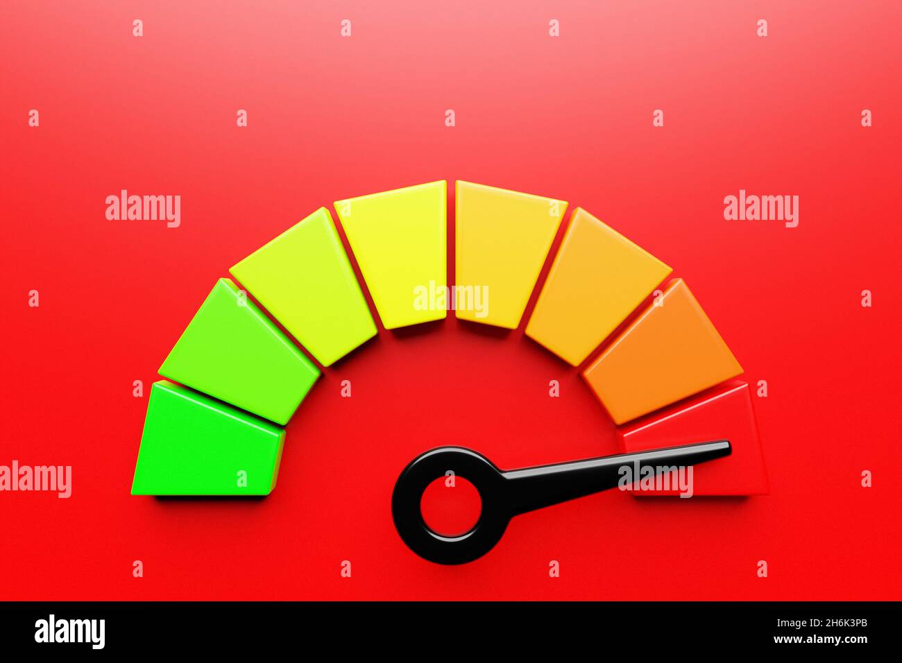 3d illustration of a bright instrument panel depicting values from ...
