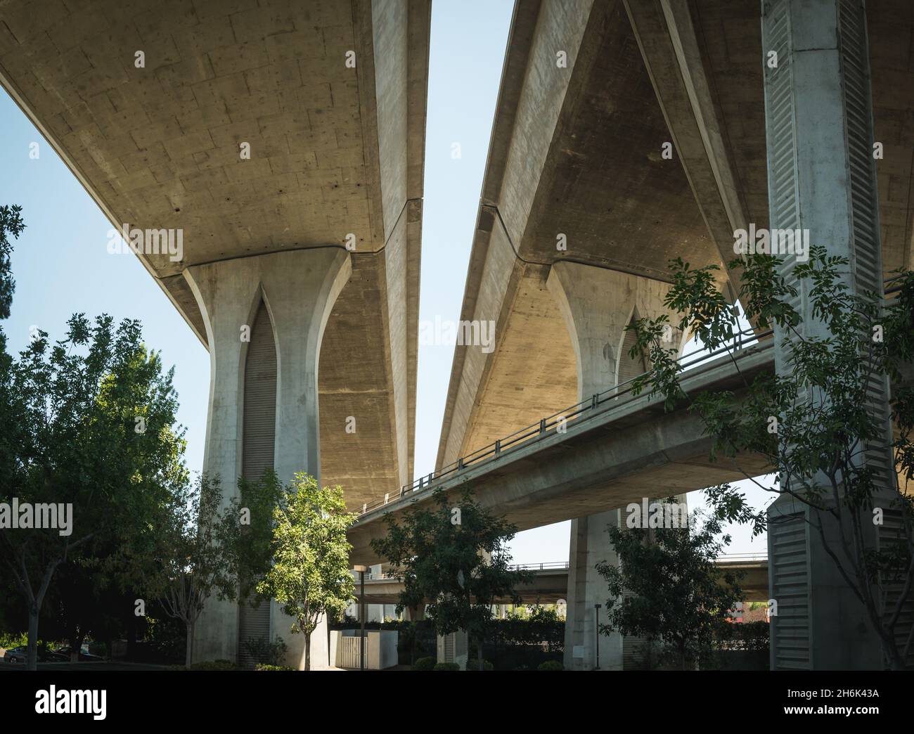 Underneath a California Freeway bridge and on-ramp Stock Photo - Alamy