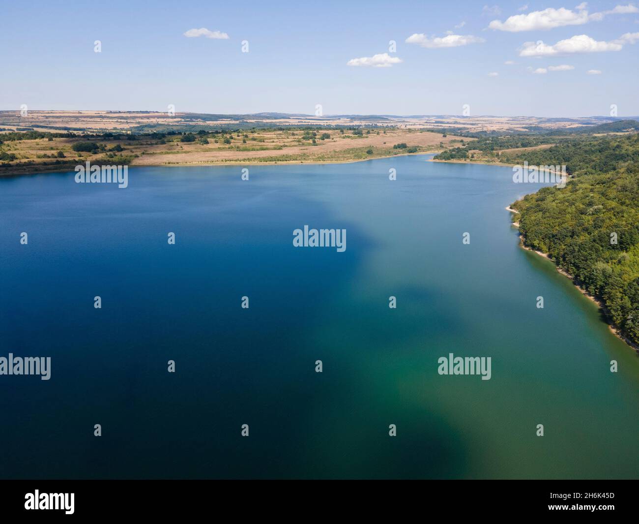 Aerial view of Krapets Reservoir, Lovech Region, Bulgaria Stock Photo ...
