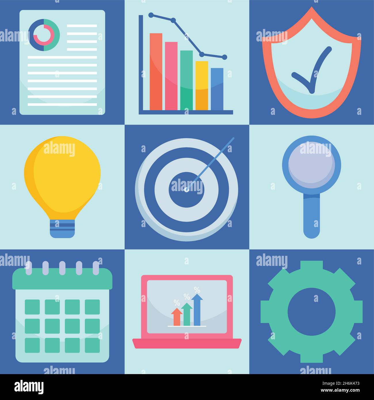 business strategy icon set design Stock Vector Image & Art - Alamy