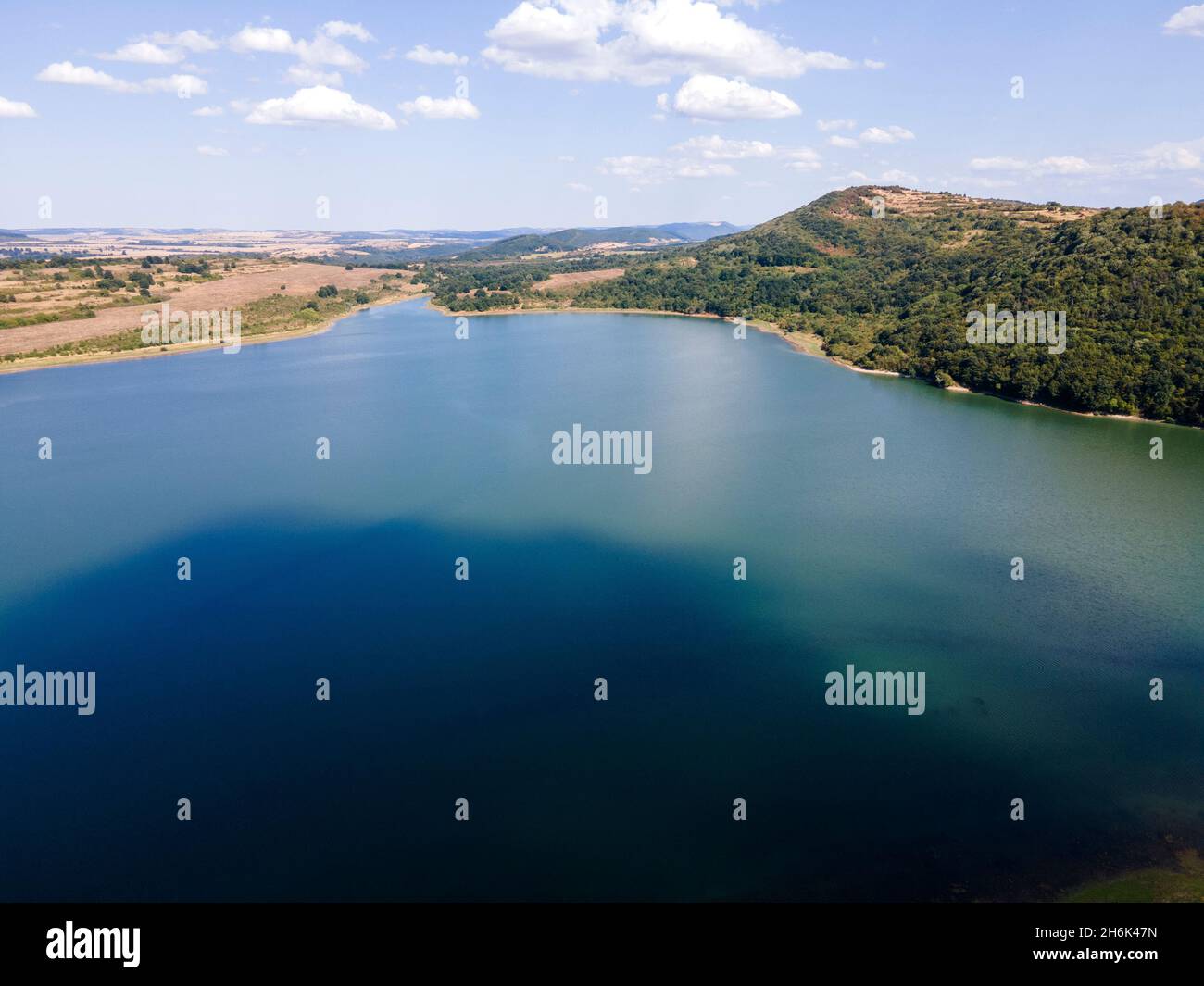 Aerial view of Krapets Reservoir, Lovech Region, Bulgaria Stock Photo ...