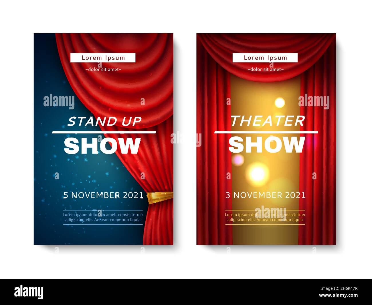 Musical stage with curtain Cut Out Stock Images & Pictures - Alamy