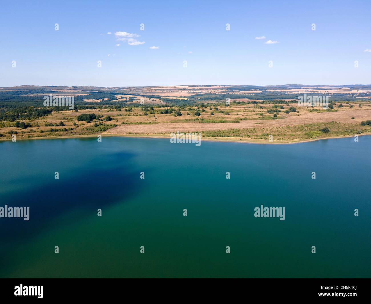 Aerial view of Krapets Reservoir, Lovech Region, Bulgaria Stock Photo ...