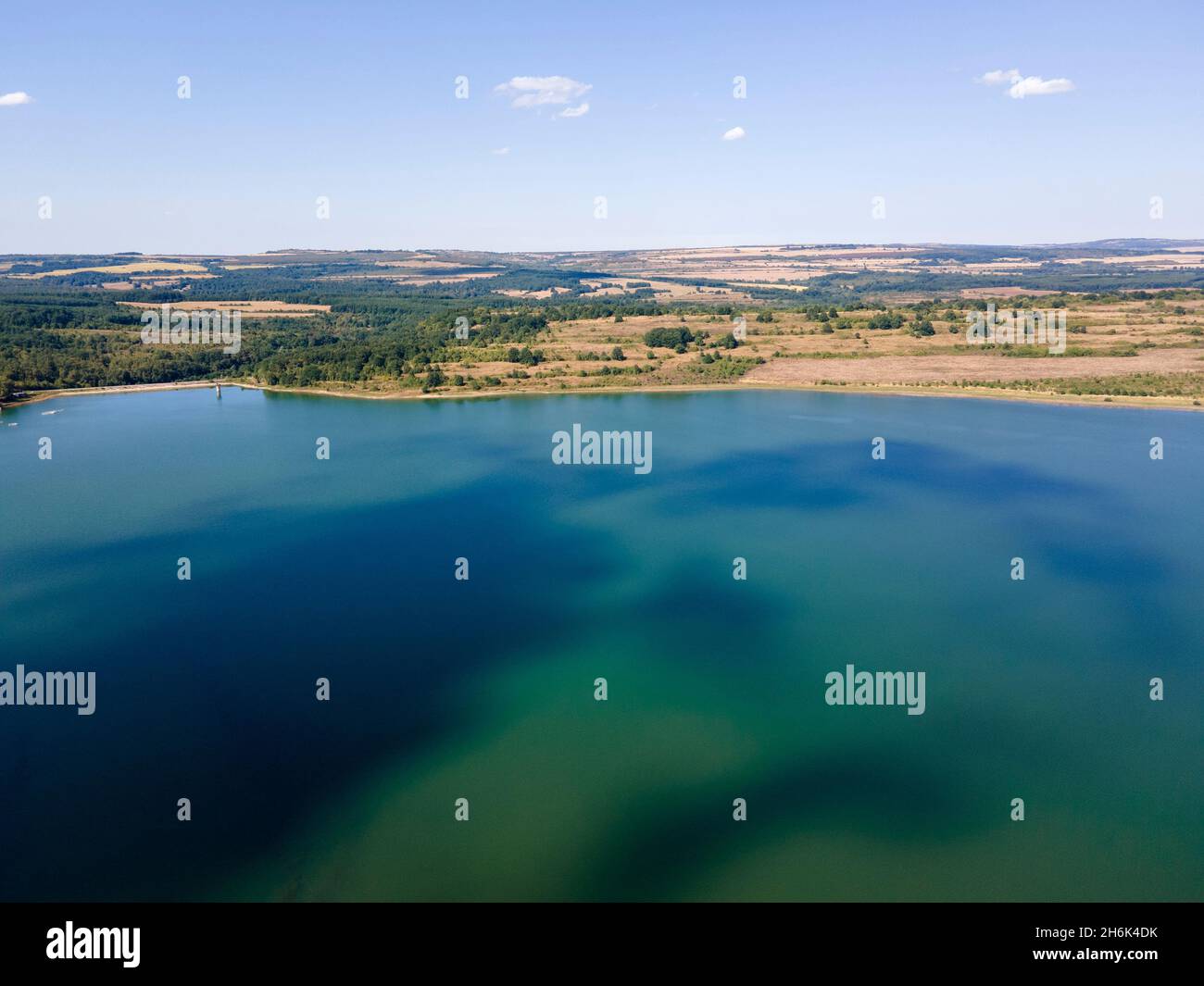 Aerial view of Krapets Reservoir, Lovech Region, Bulgaria Stock Photo ...