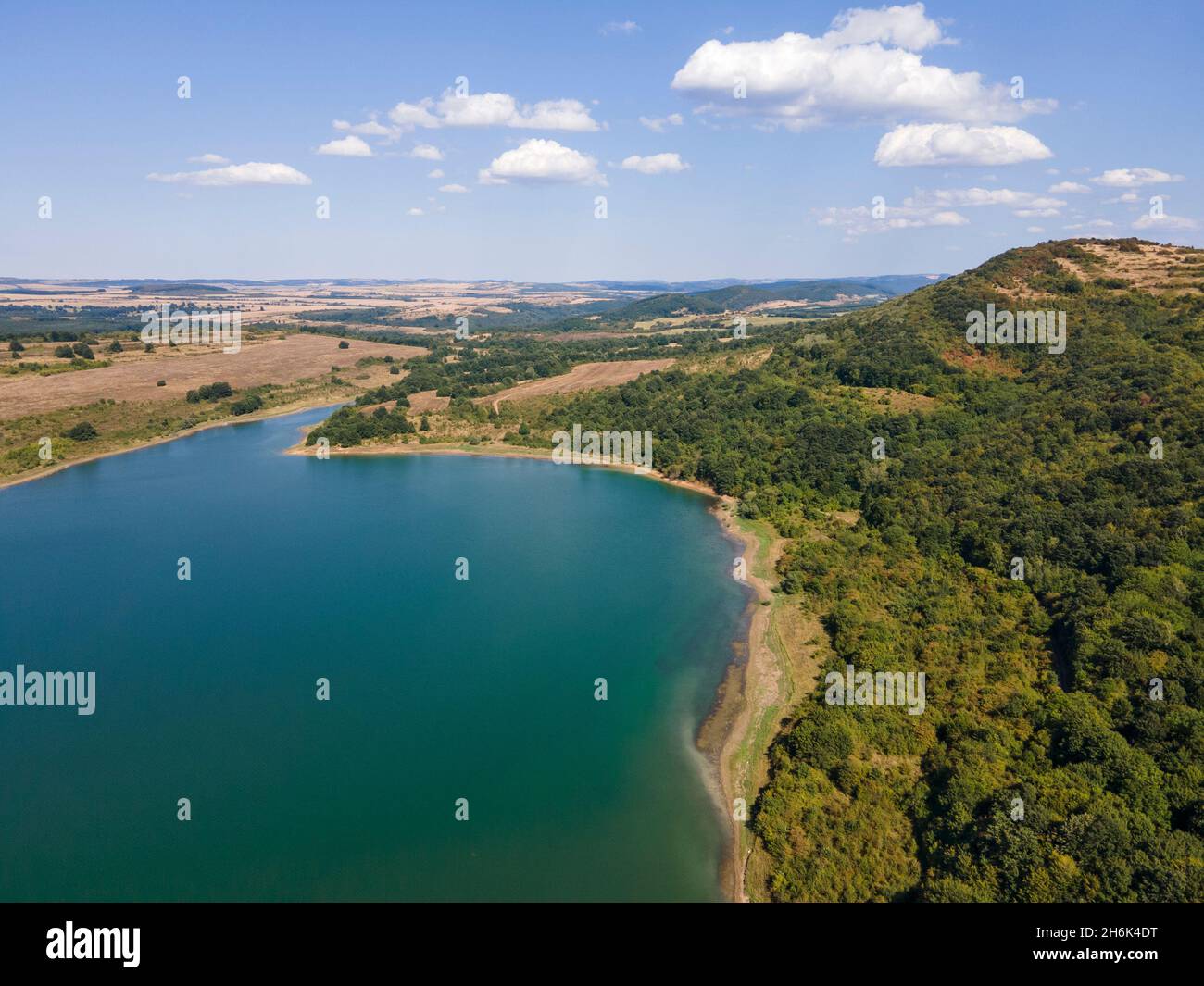 Aerial view of Krapets Reservoir, Lovech Region, Bulgaria Stock Photo ...