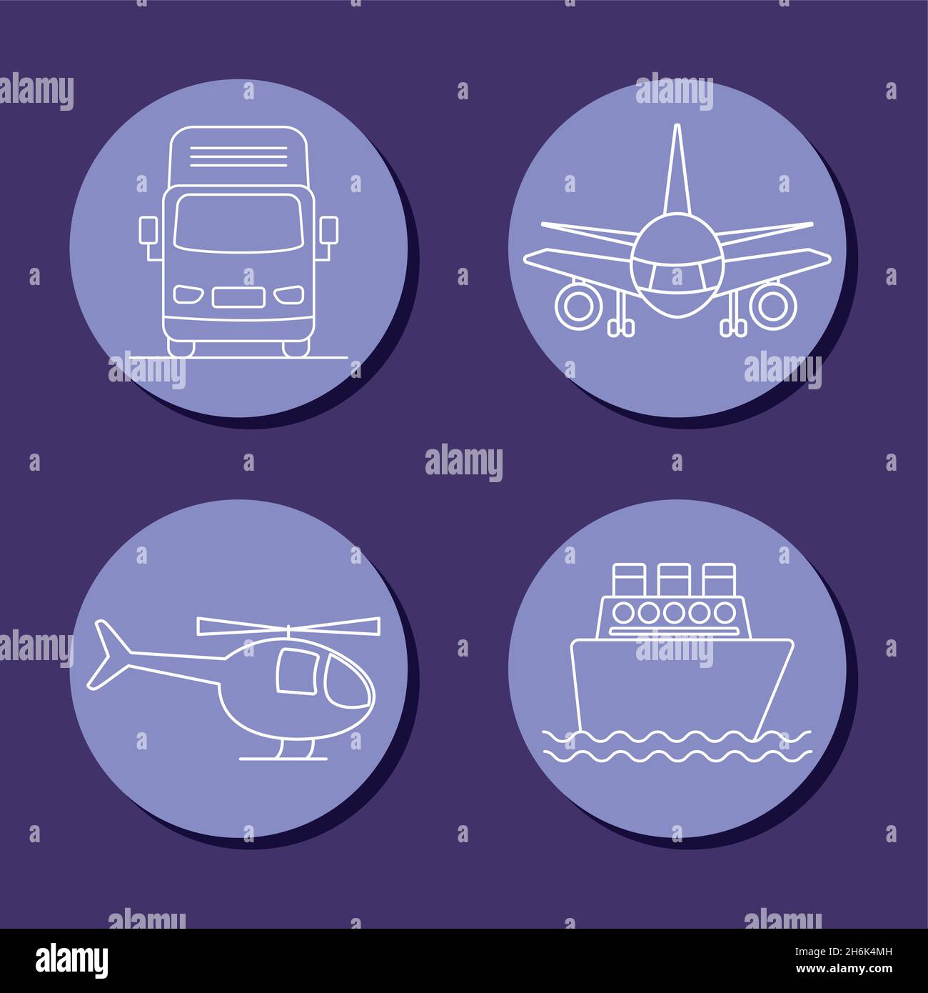 vehicles transport symbols icon collection Stock Vector Image & Art - Alamy