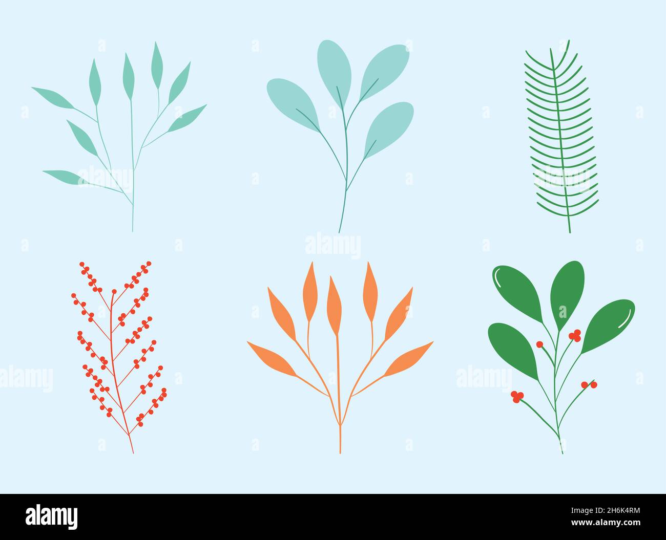 colorful leaves icon set design Stock Vector Image & Art - Alamy