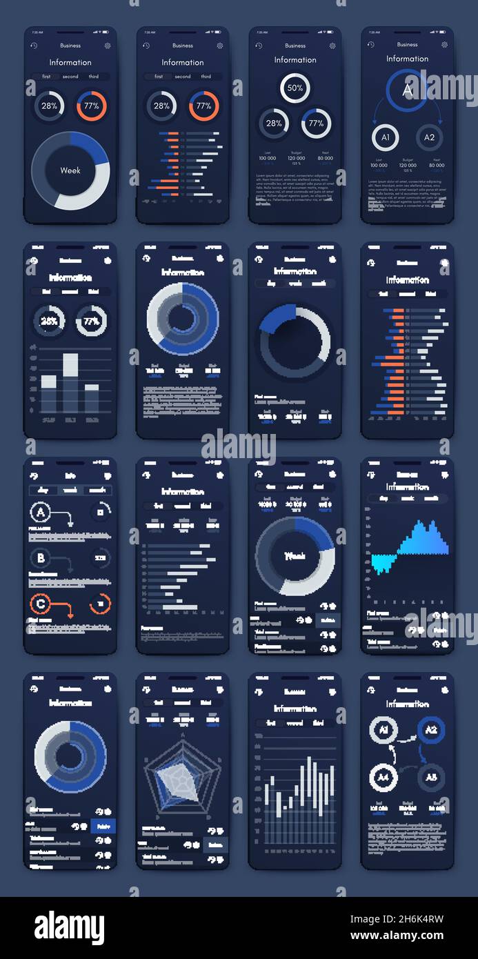 Vector graphics infographics with mobile phone. Template for creating ...