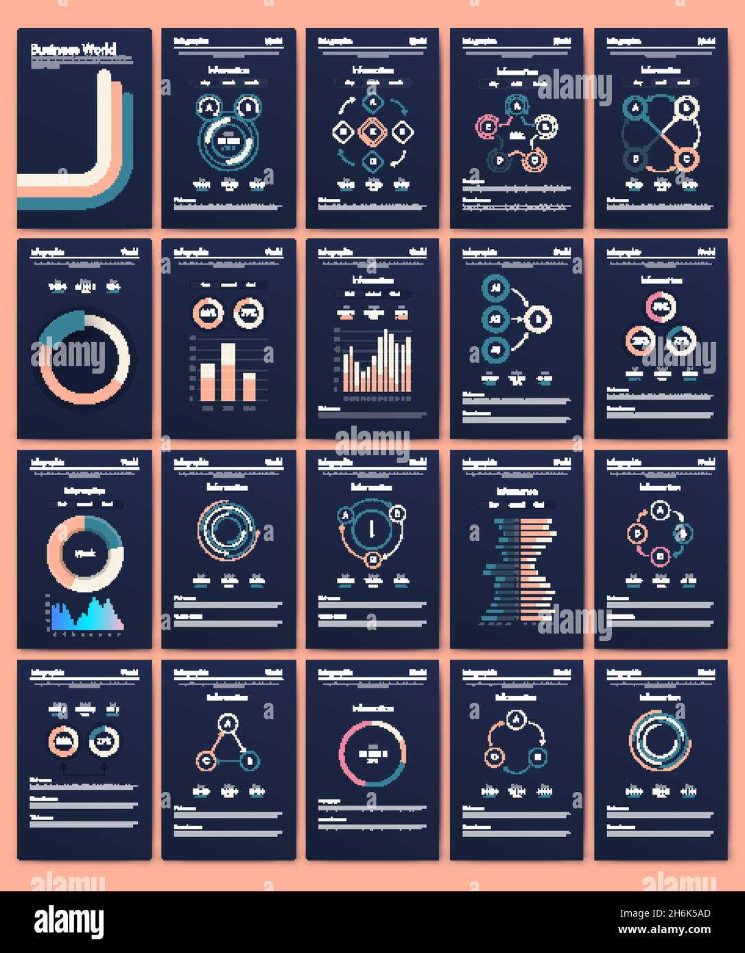 Vector graphics infographics with mobile phone. Template for creating ...