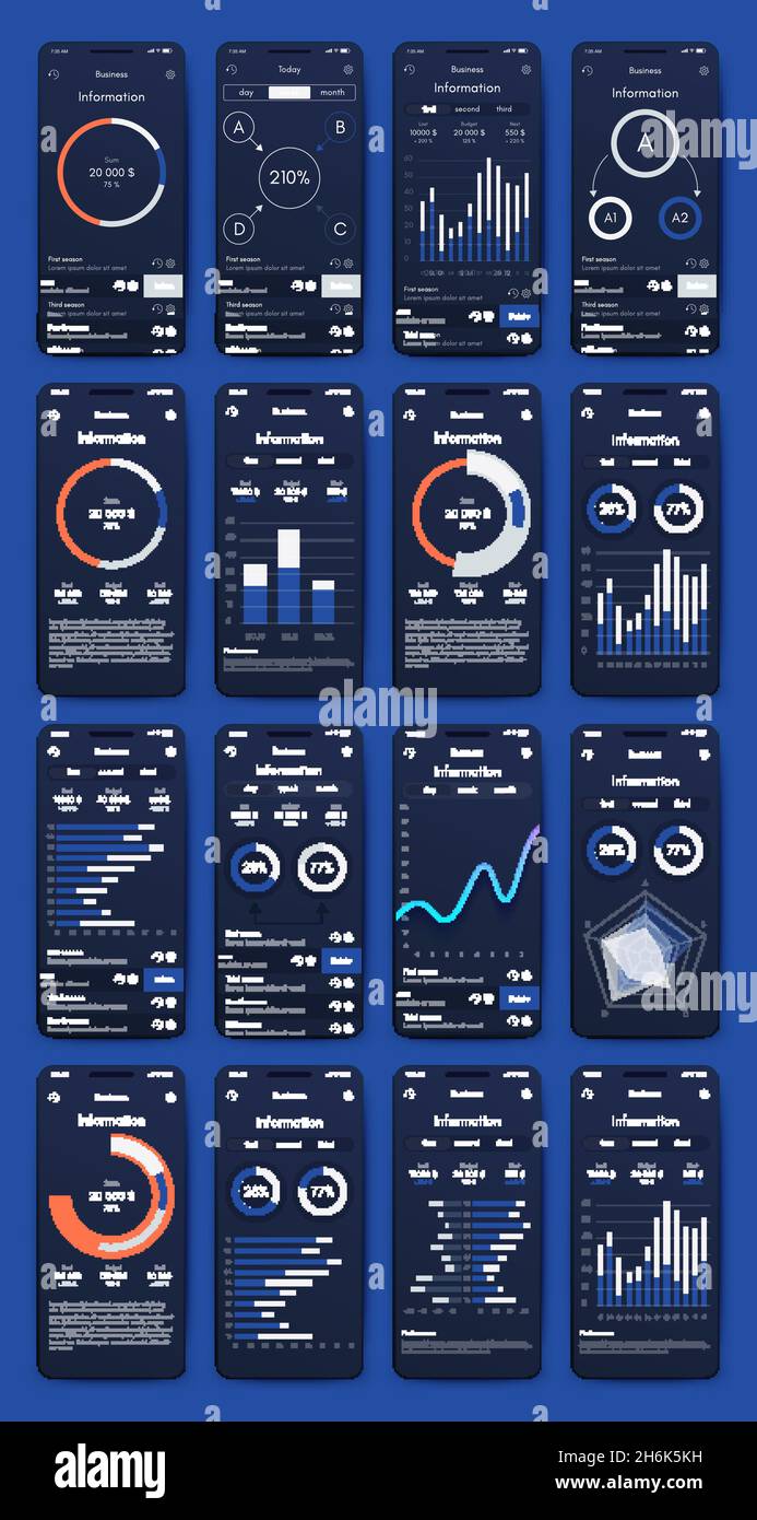 Vector graphics infographics with mobile phone. Template for creating ...