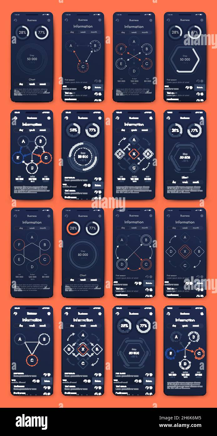 Vector graphics infographics with mobile phone. Template for creating ...