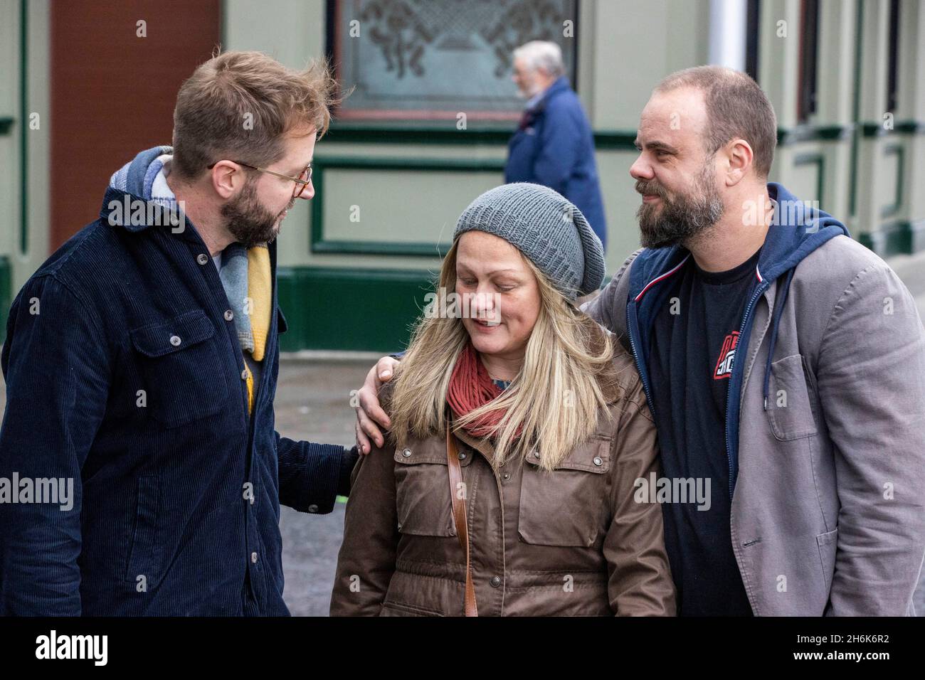 (Left-right) Ross Sloan (Jake's father), Leanne Dreyer (Jake's mother ...