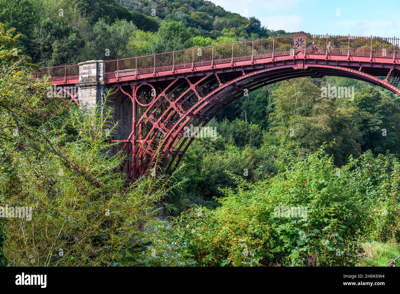 The Iron Bridge was the first bridge built of iron in 1779, linking the ...