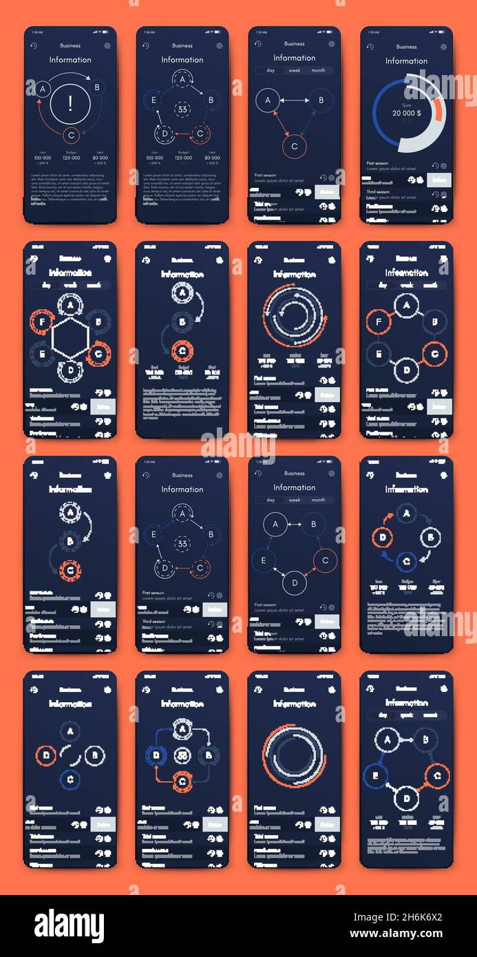Vector graphics infographics with mobile phone. Template for creating ...
