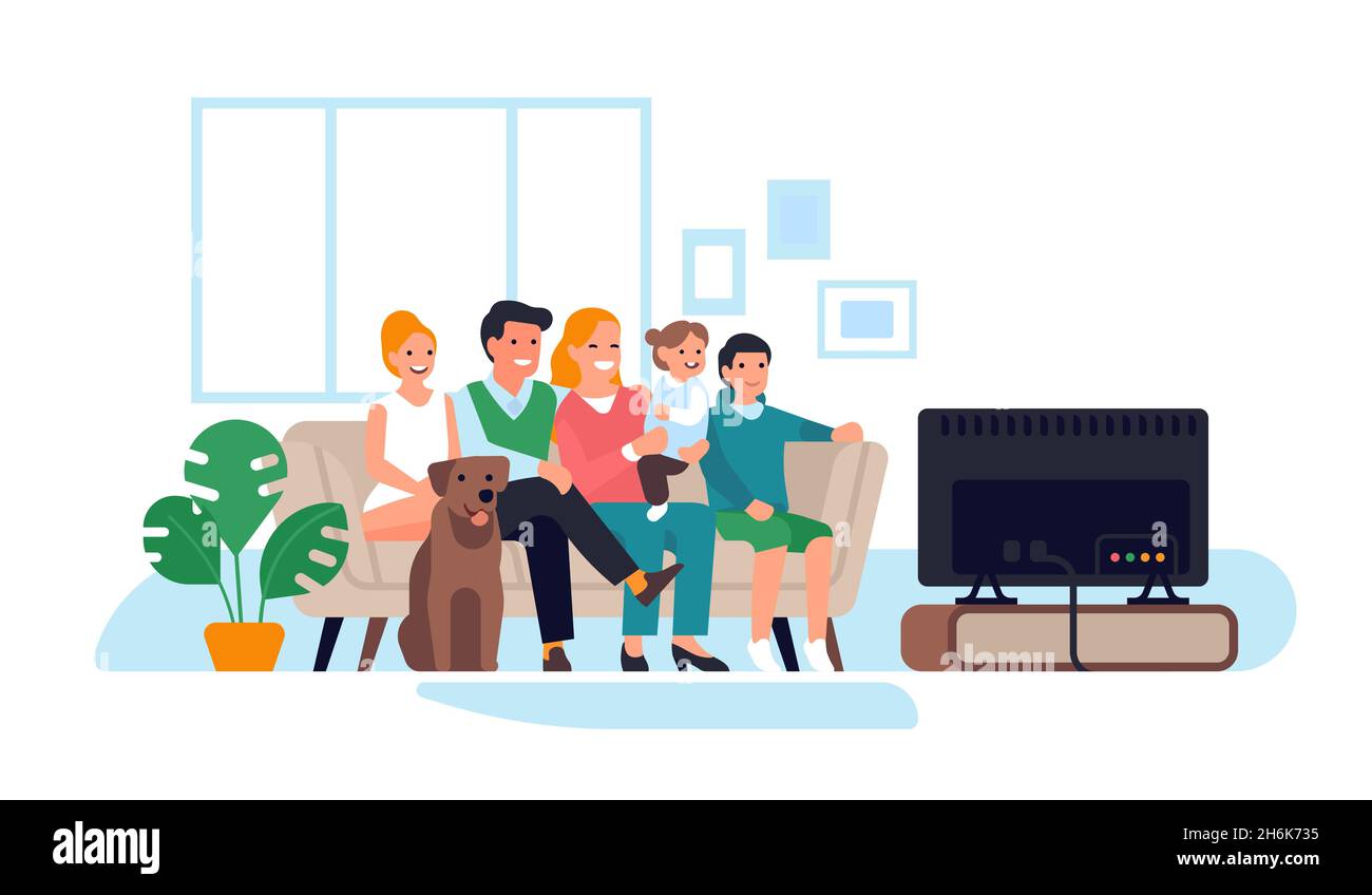 Family viewing house Stock Vector Images - Alamy