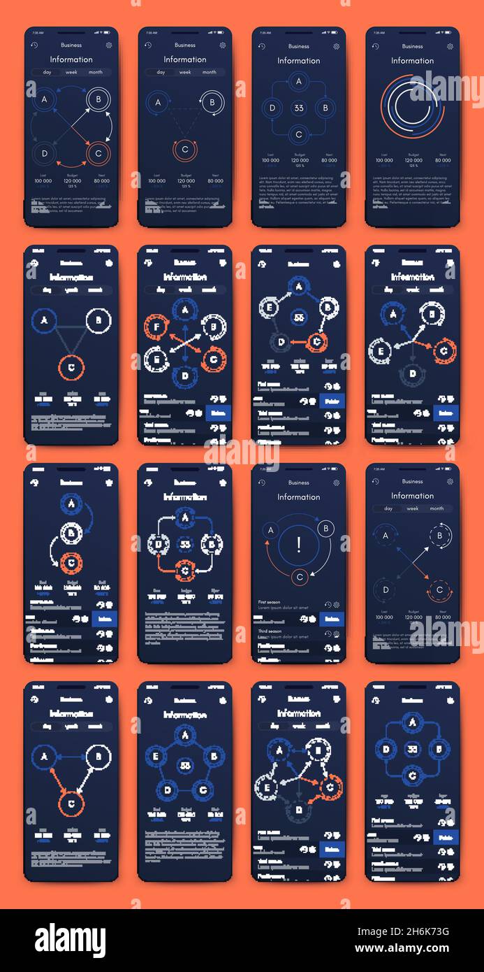 Vector graphics infographics with mobile phone. Template for creating ...