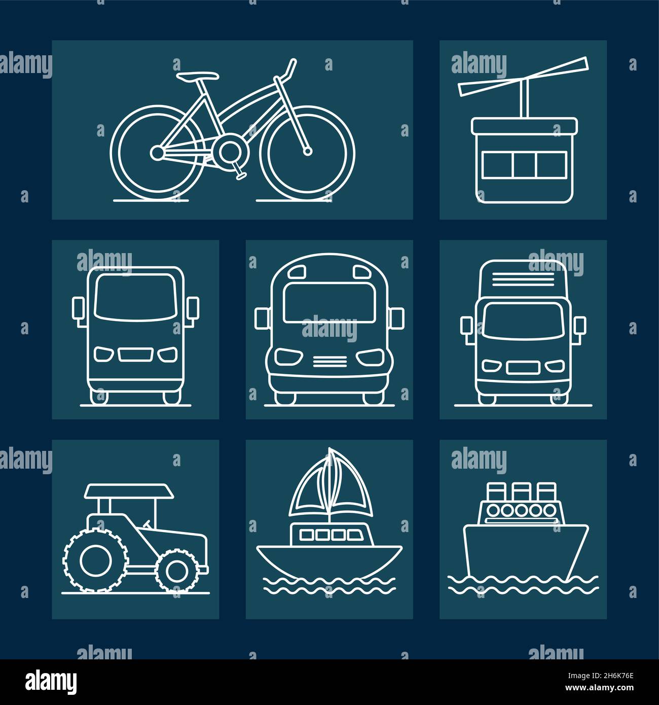 icon set of transport symbols Stock Vector Image & Art - Alamy