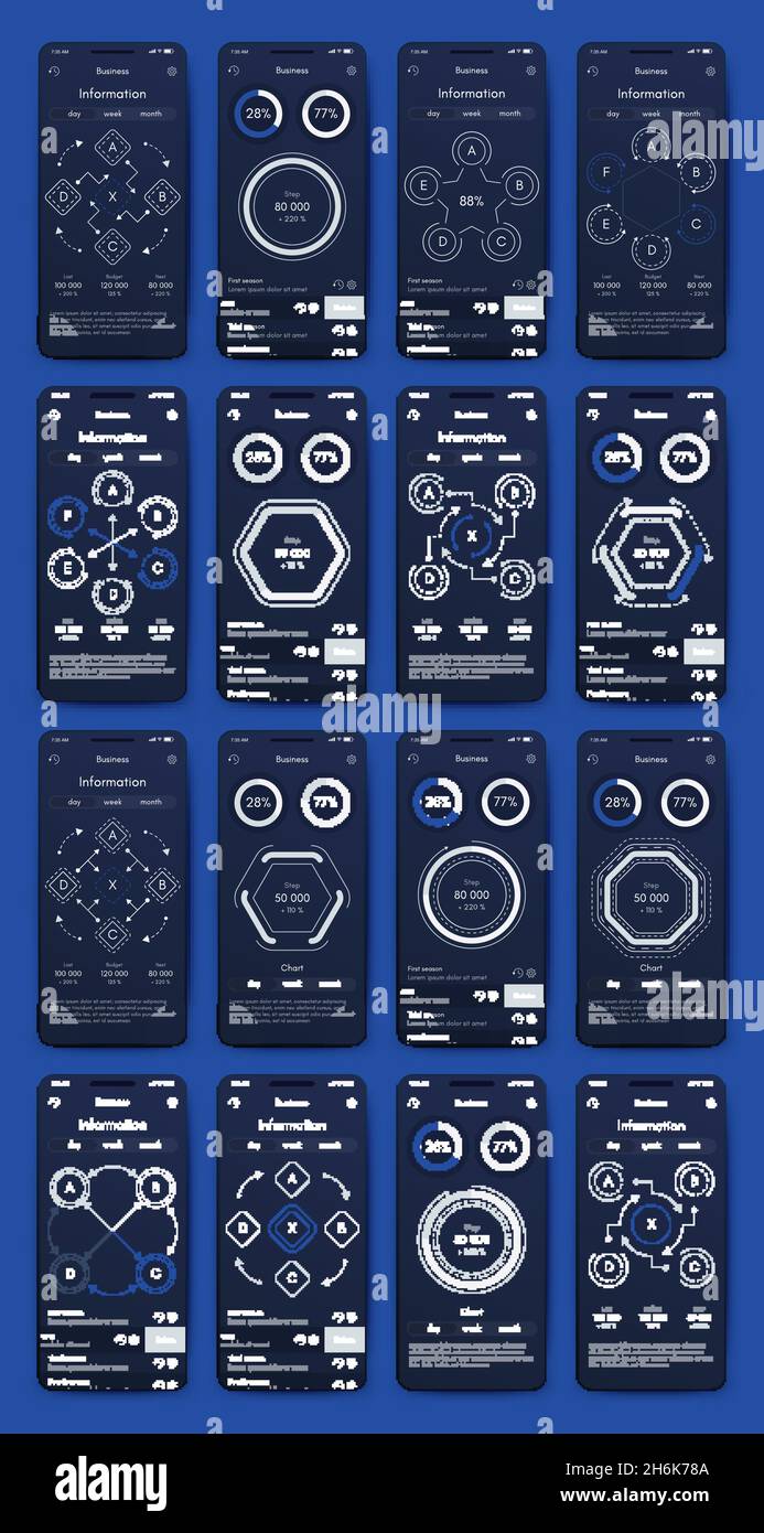 Vector graphics infographics with mobile phone. Template for creating ...
