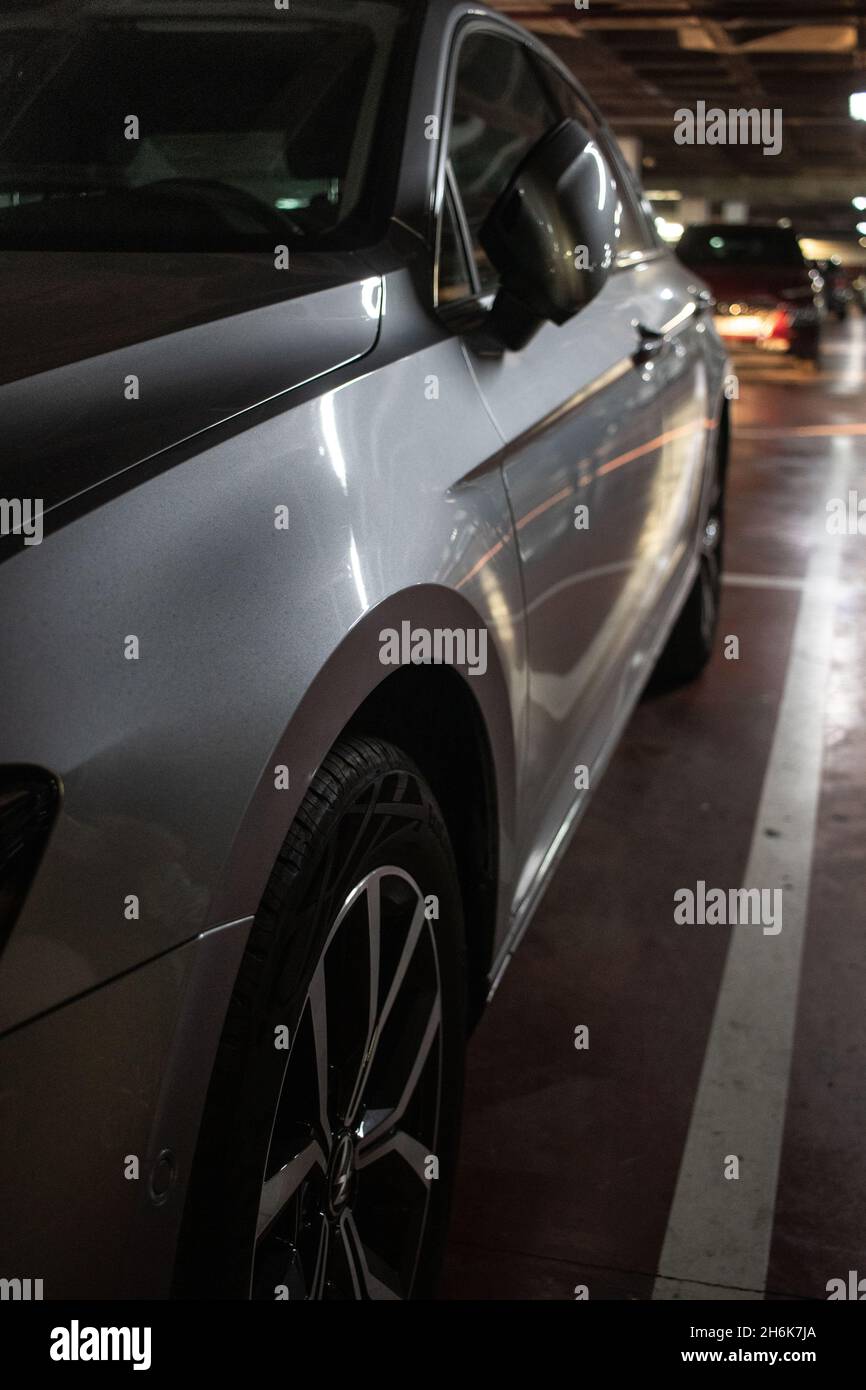 Details of a shiny gray car Stock Photo - Alamy