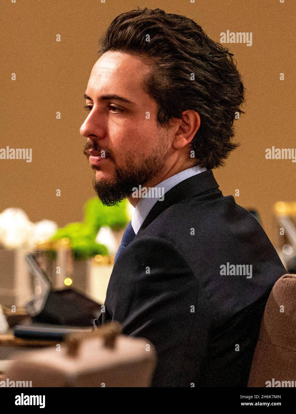 Crown Prince Hussein of Jordan at the Al Husseiniya Palace in Amman ...