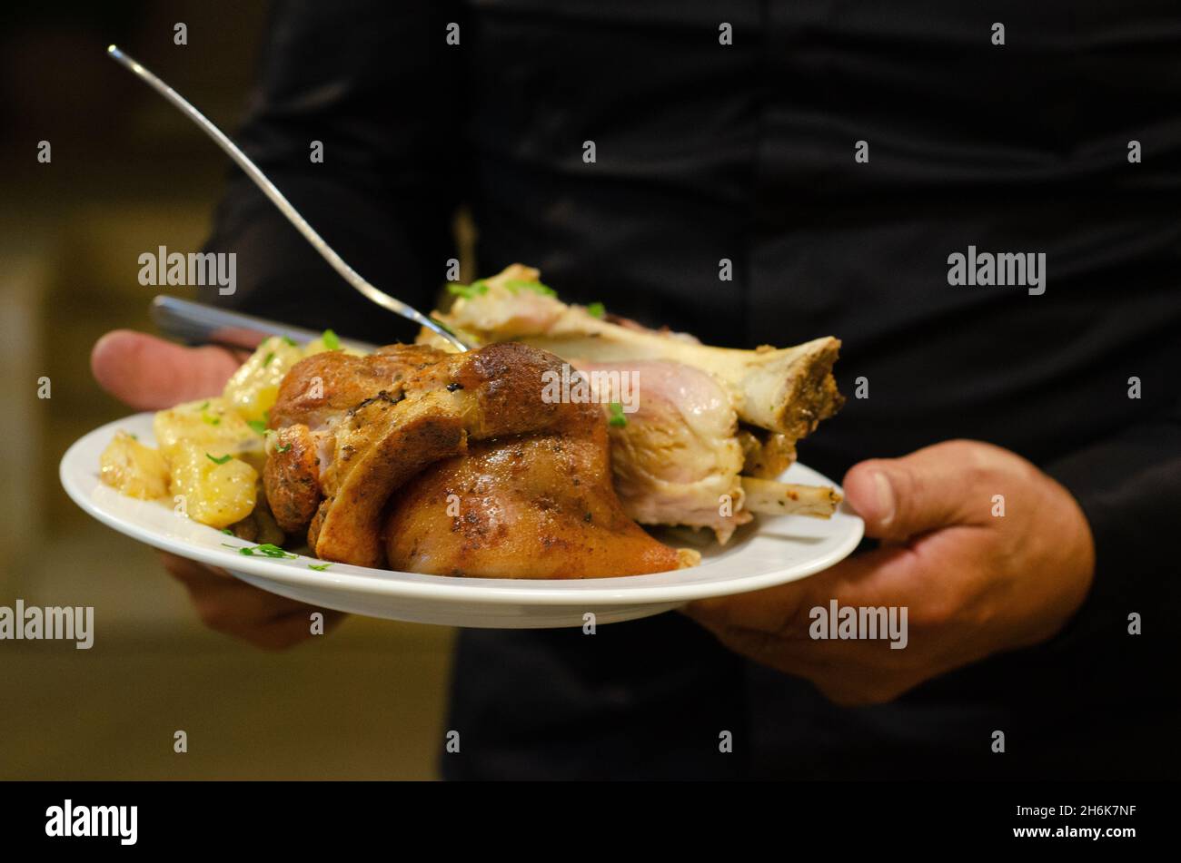 Greek traditional meat food Stock Photo - Alamy