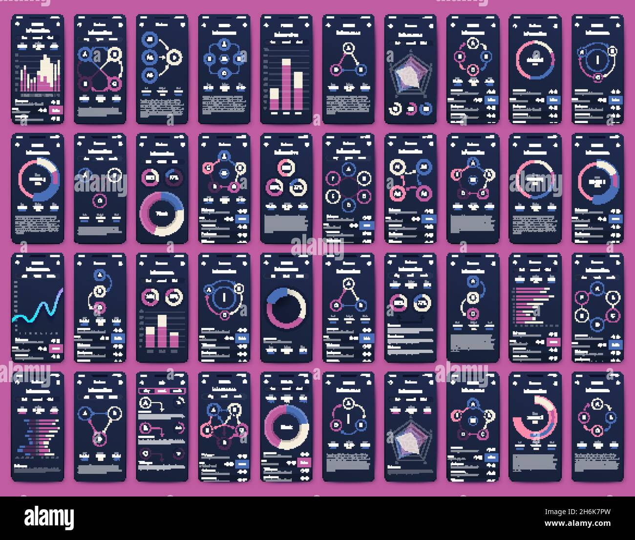 Vector graphics infographics with mobile phone. Template for creating ...