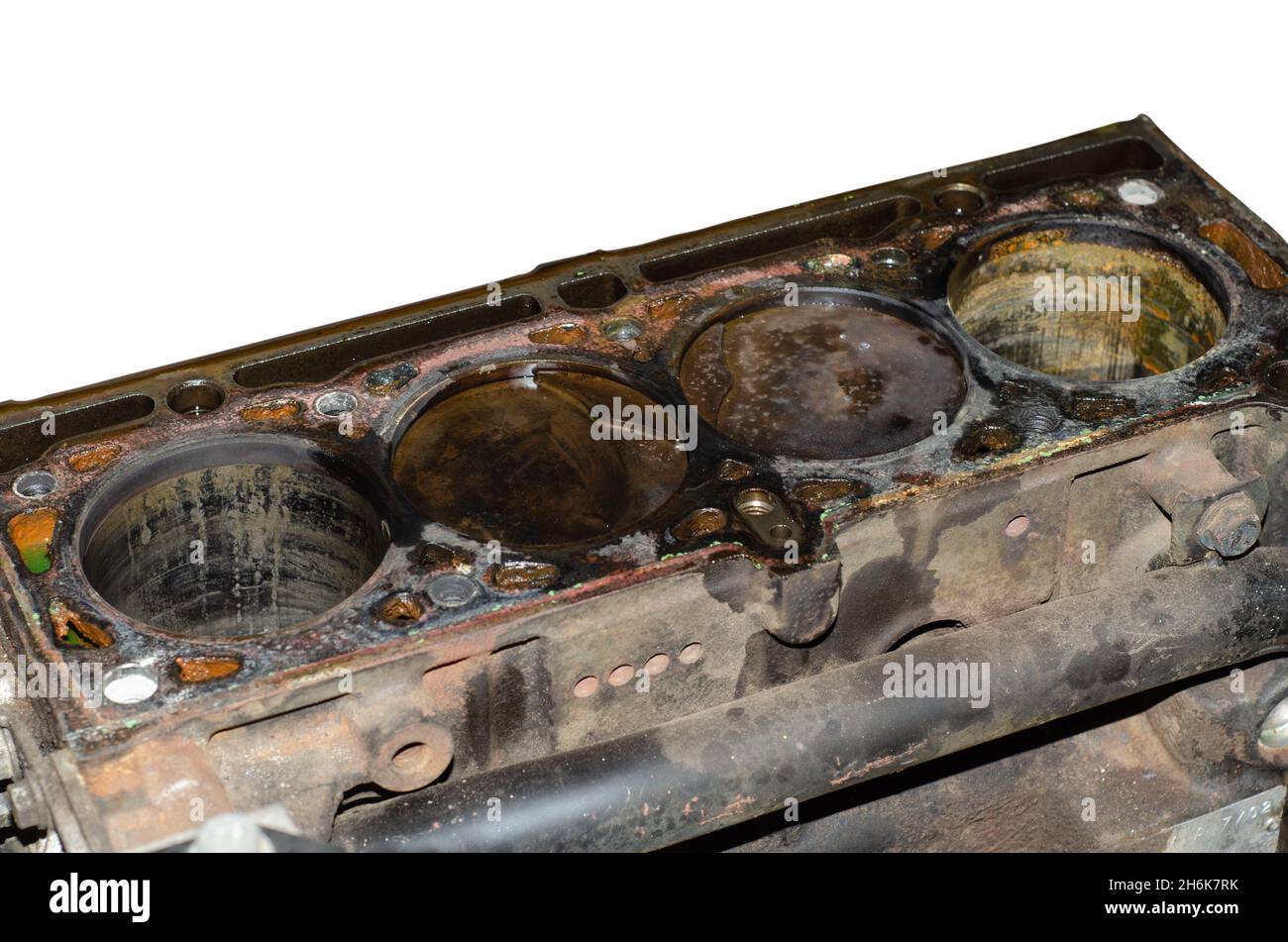 faulty engine block Car close up disasembly Stock Photo - Alamy
