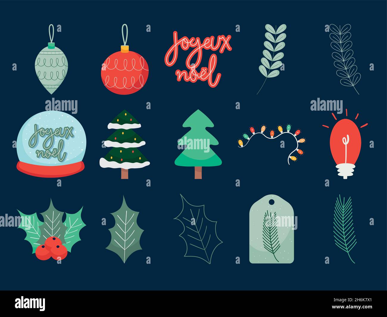 christmas decorations icon set design Stock Vector Image & Art - Alamy