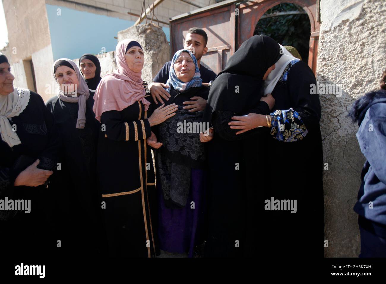 Relatives of Saddam Bani Odeh, 26, who was killed by Israeli forces ...