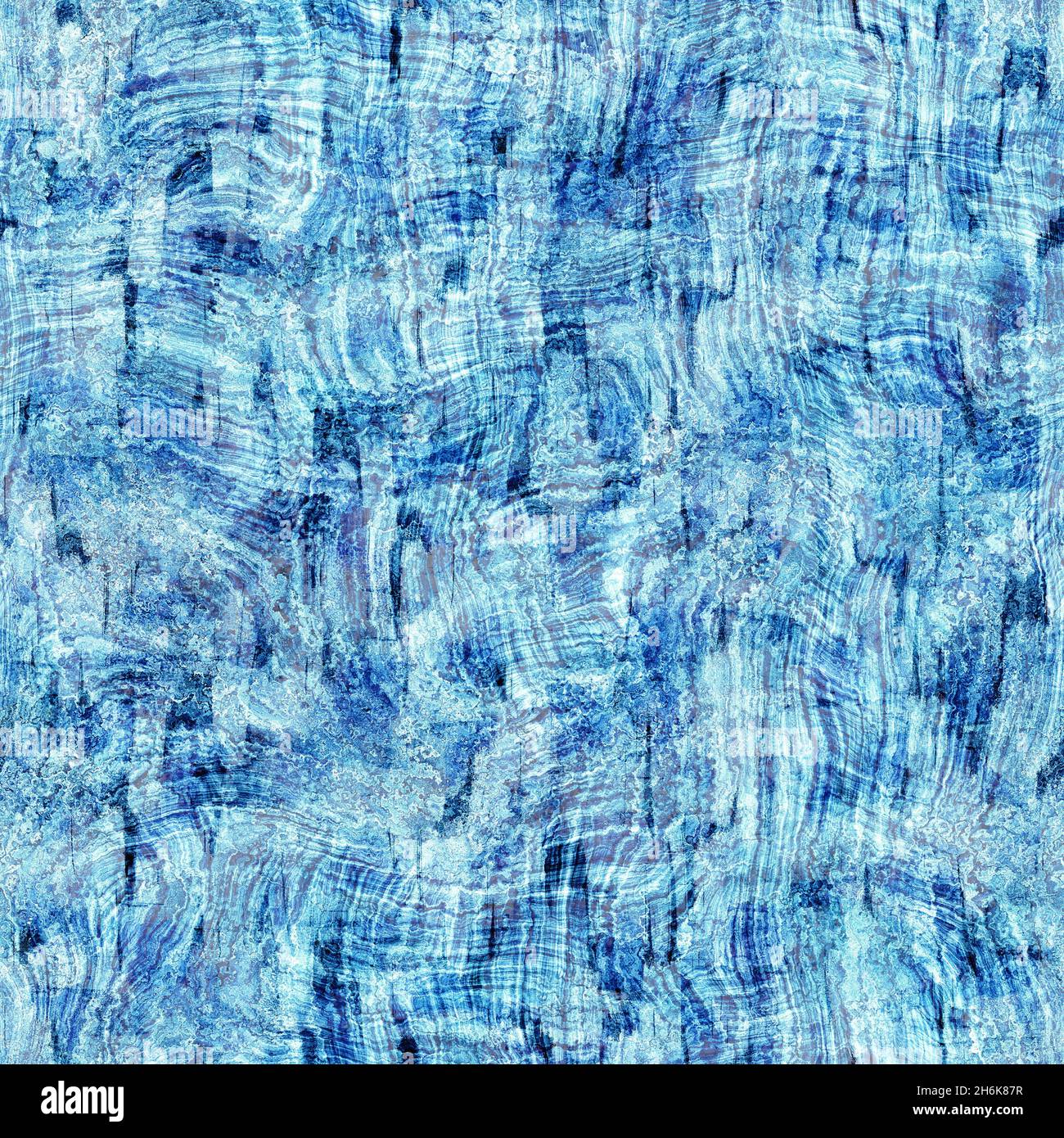 Seamless indigo block print texture on navy blue woven effect ...