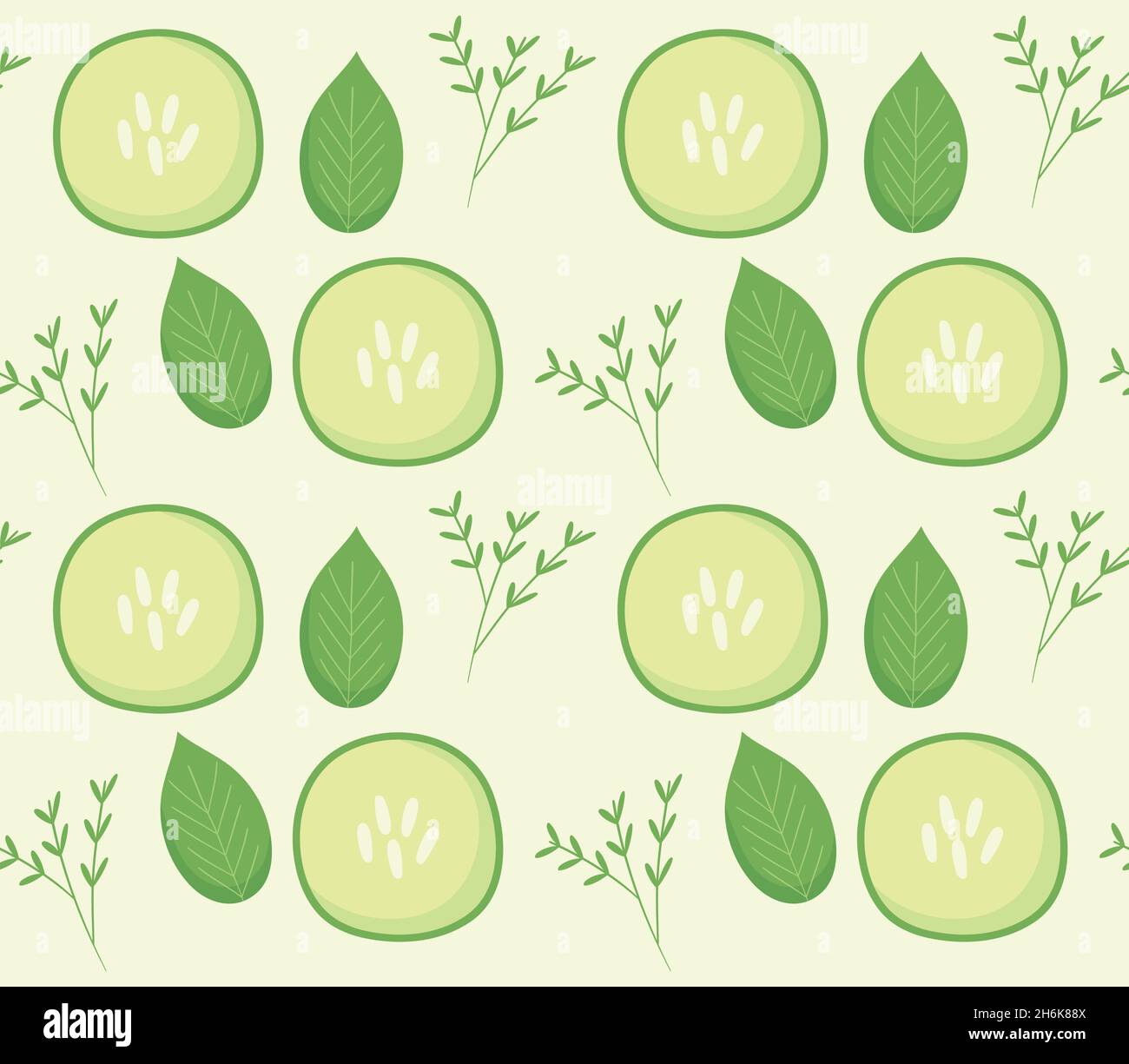 cucumber and leaves background design Stock Vector Image & Art - Alamy