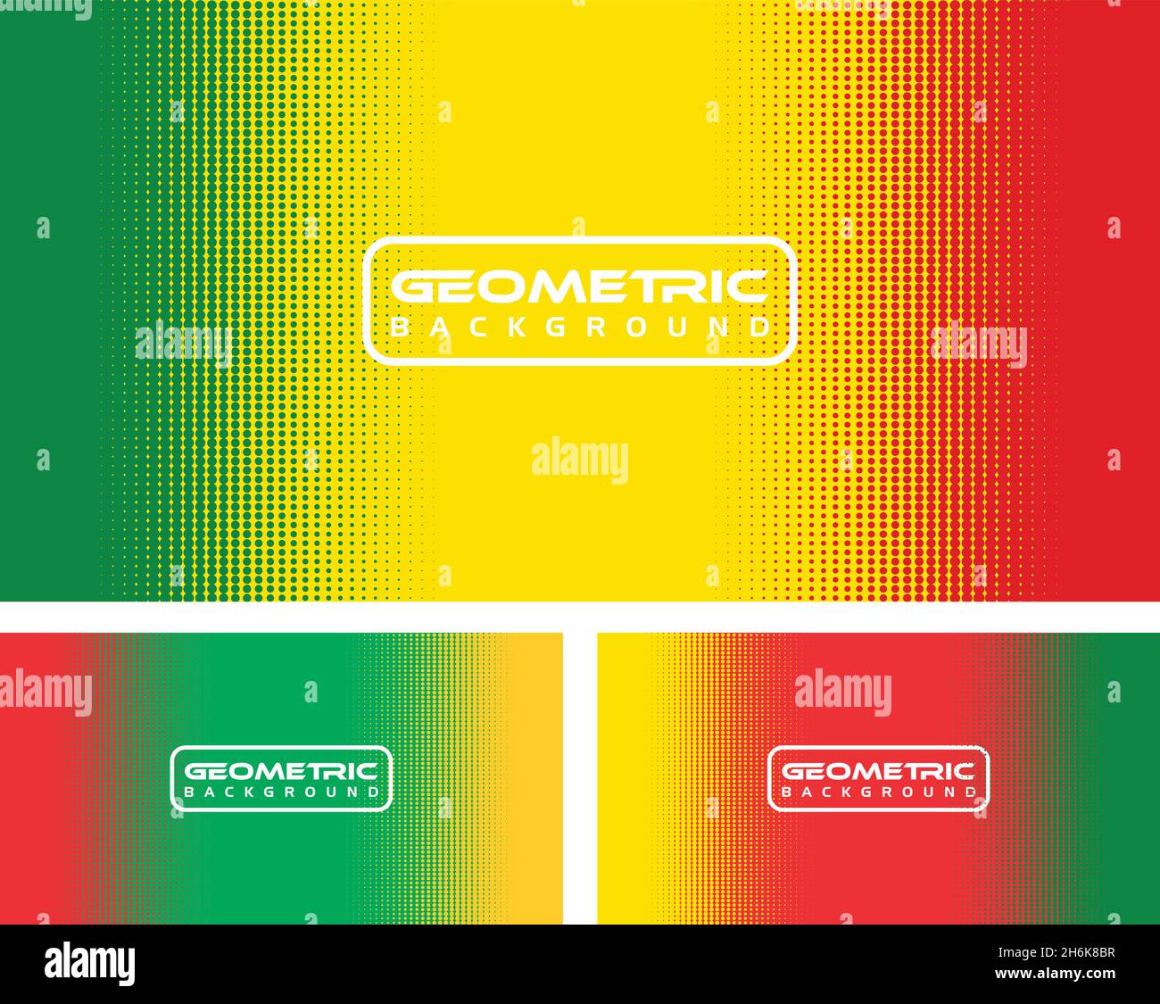 A vector Illustration set of Rasta Color Geometric Background Stock ...