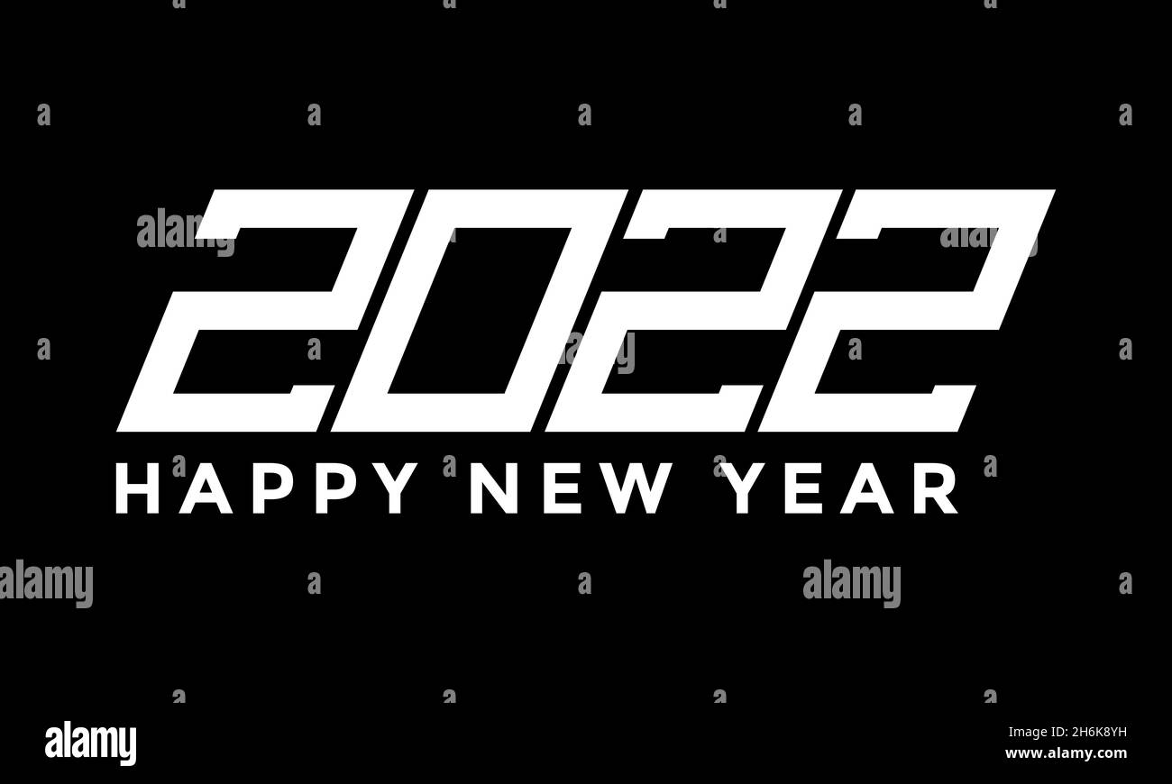 letter 2022 happy new year modern square design Stock Vector Image ...