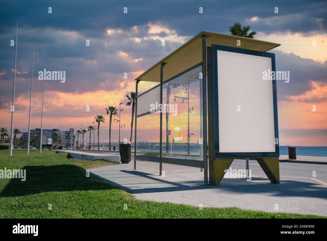 Bus stop poster sea hi-res stock photography and images - Alamy