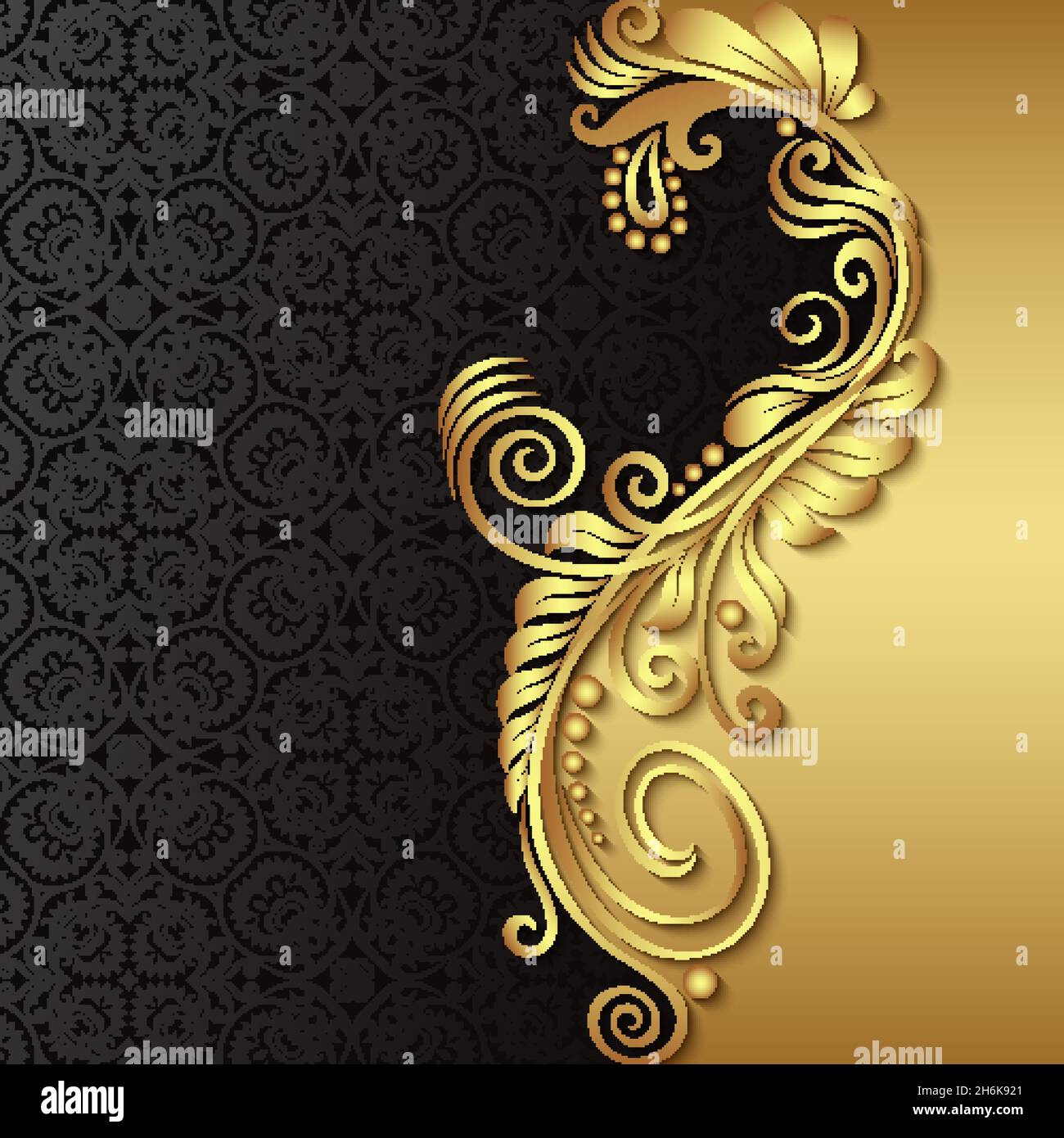 Branch with flowers paper cut vector vintage illustration. Engraved ...