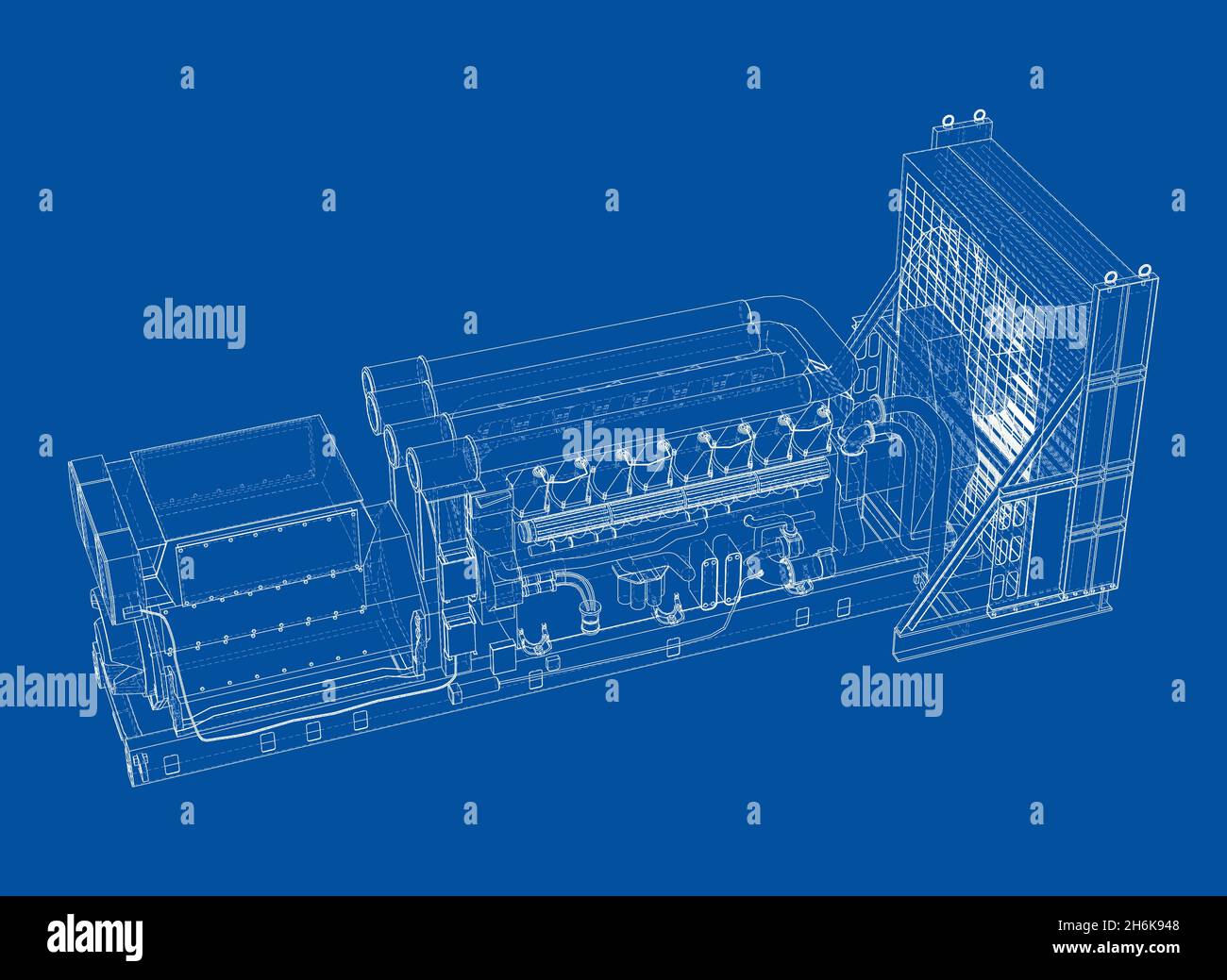 Large industrial diesel generator Stock Photo - Alamy