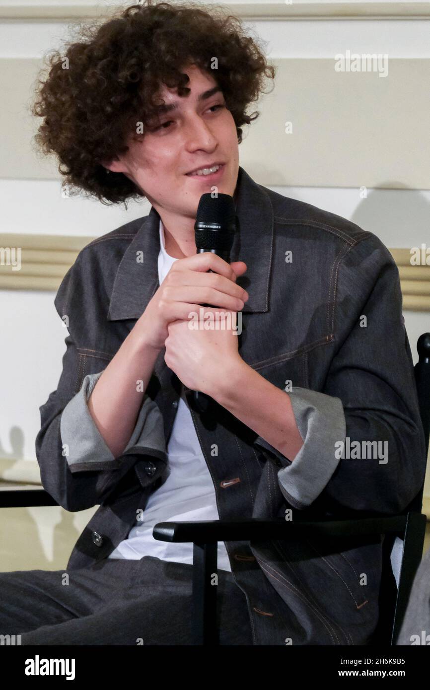 Filippo Scotti during the press conference of Paolo Sorrentino's film ...
