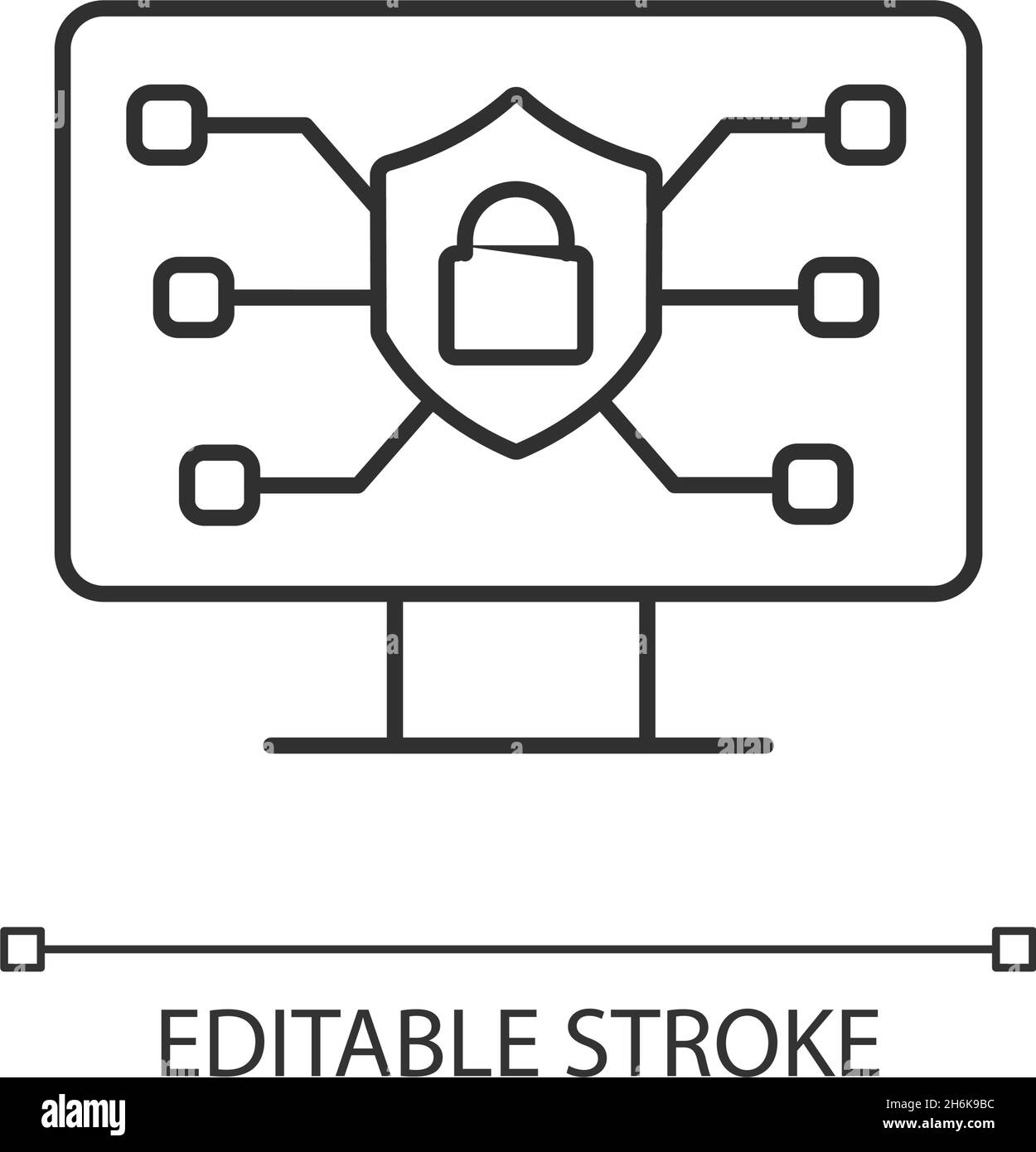 Online safety linear icon Stock Vector Image & Art - Alamy