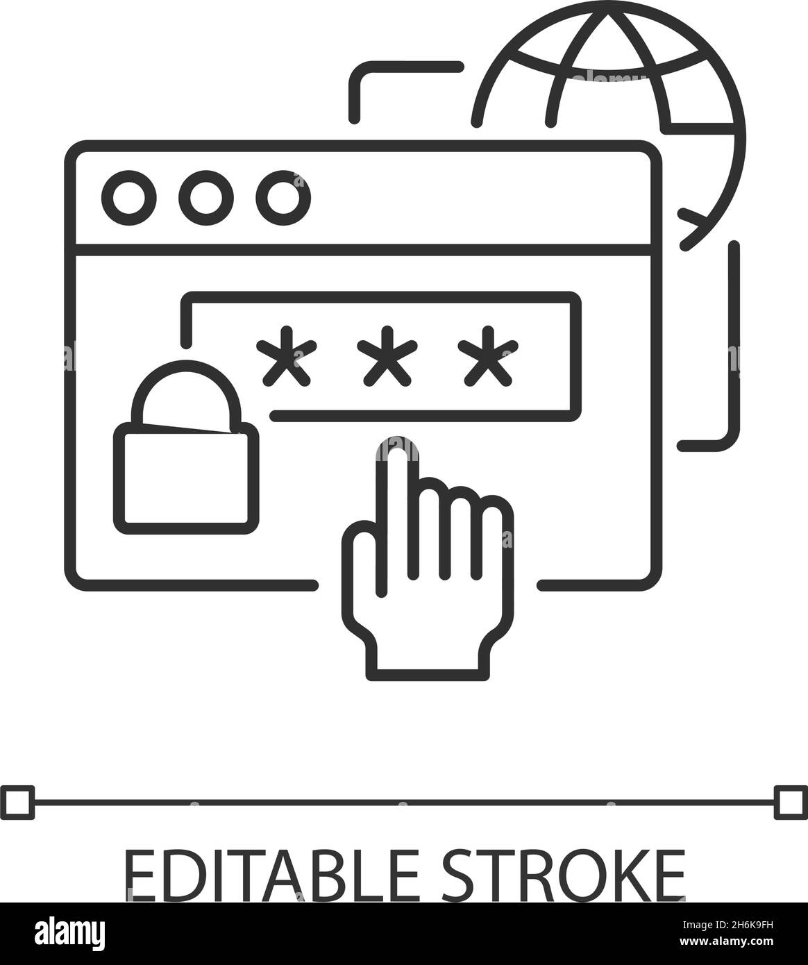 Digital literacy icon linear Stock Vector Images - Alamy